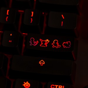 Pokemon Starters Keycap, Poke Keycaps, Pokemon Character Keys, Gamer ...