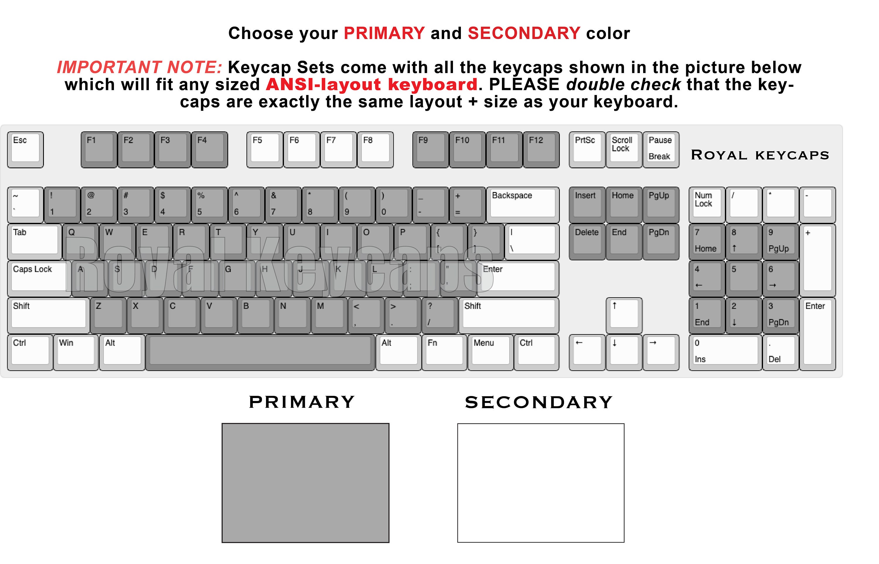 Red & Black Keycap Set 104 Pc W/ Free Custom Keycap! | Backlit ...