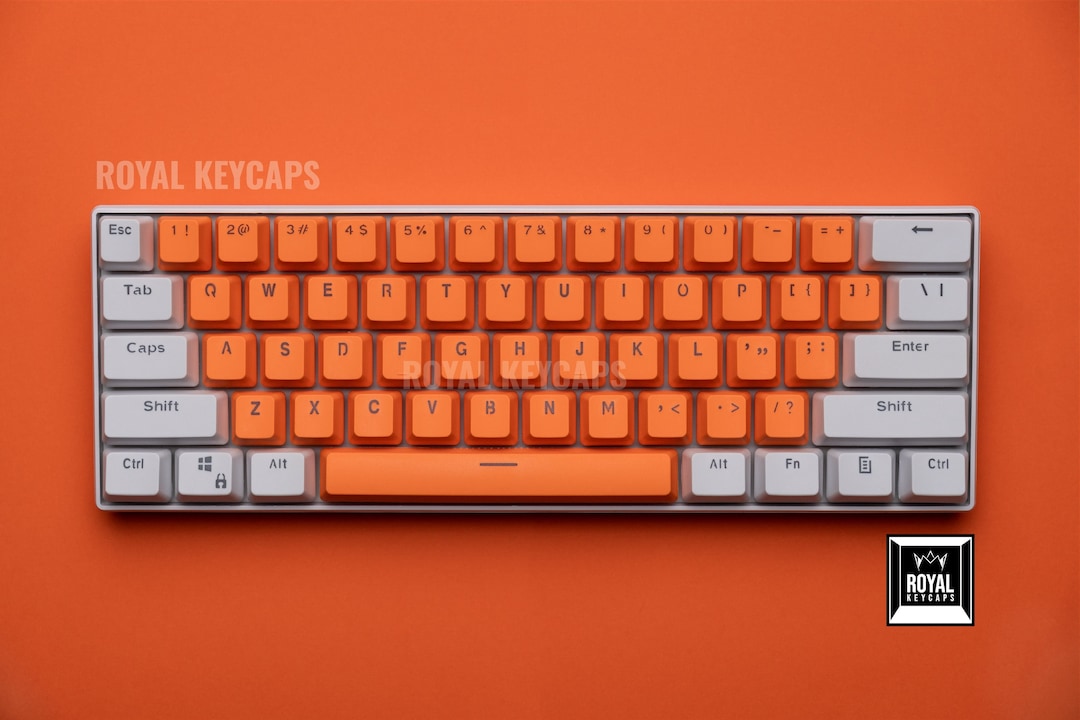 Orange & White Keycap Set 104 Pc W/ Free Custom Keycap! | Backlit ...