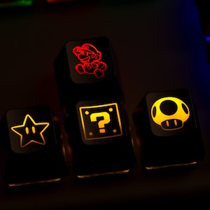 Mario Keycap Set, Artisan Keycaps, Custom Keys for Cherry MX Keyboard ...