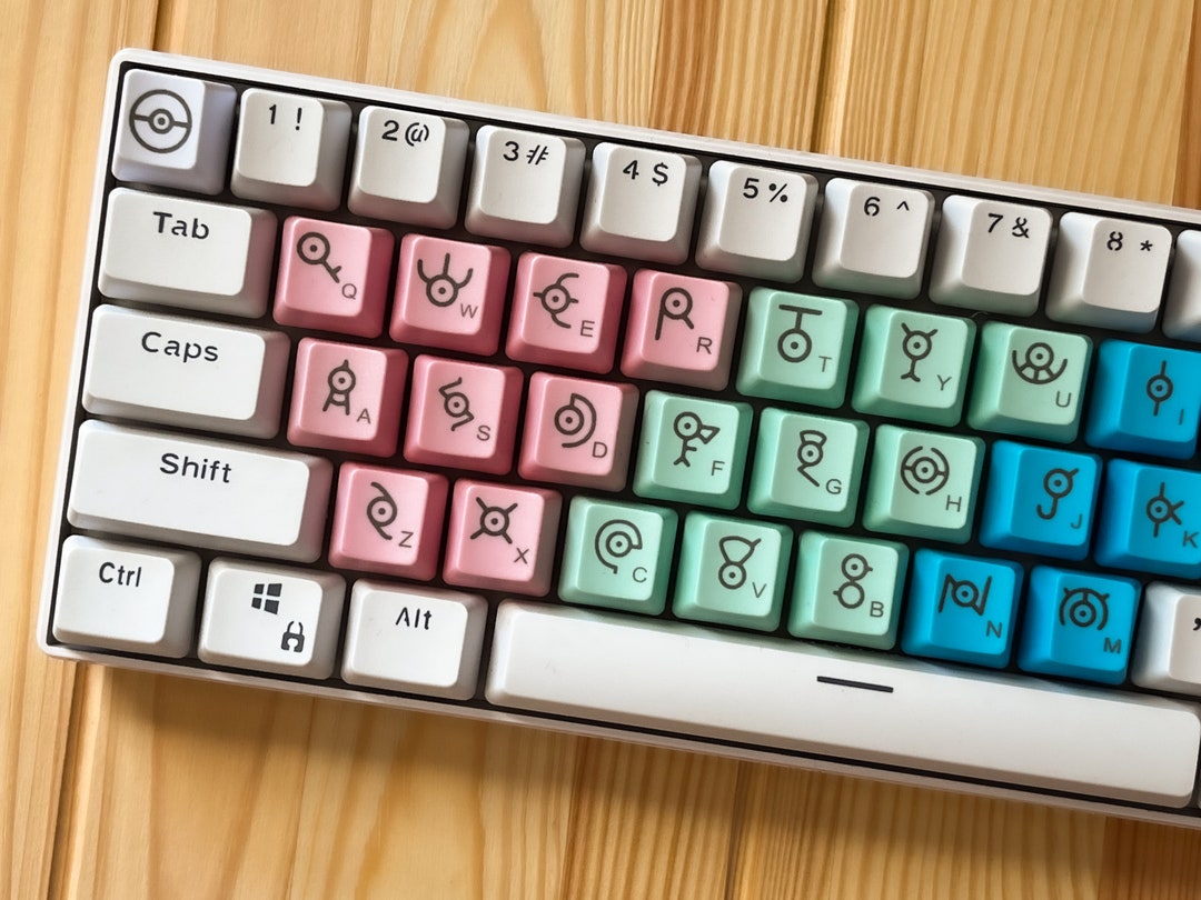 Unown Keycap Set Pokemon Keycaps Custom Keycaps Gifts for Gamers Gifts ...