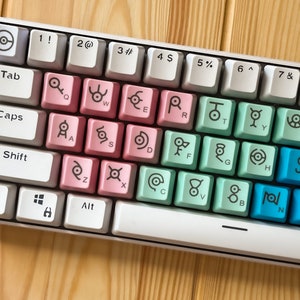 Unown Keycap Set Pokemon Keycaps Custom Keycaps Gifts for Gamers Gifts ...