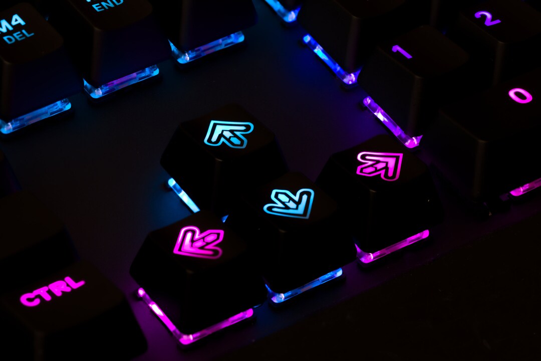 DDR Arrow Keycap Set, Artisan Keycaps, Custom Keys for Cherry MX ...