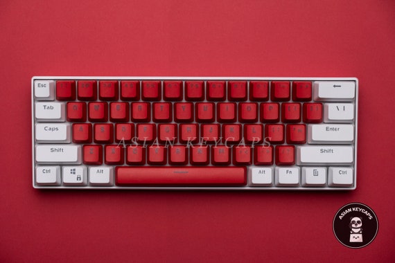 Red & White Keycap Set 104 Pc W/ Free Custom Keycap Backlit - Etsy