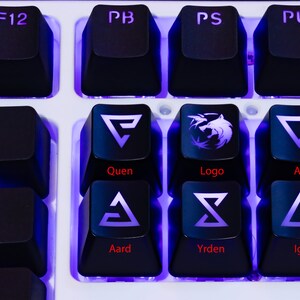 Witcher Keycap Set Custom Keycap Mechanical Keyboard Unique Gamer Gifts ...