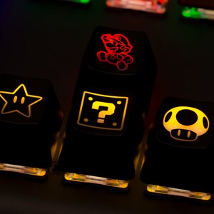 Mario Keycap Set, Artisan Keycaps, Custom Keys for Cherry MX Keyboard ...
