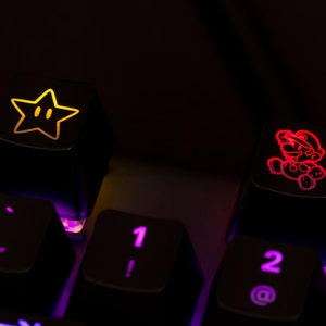 Mario Keycap Set, Artisan Keycaps, Custom Keys for Cherry MX Keyboard ...