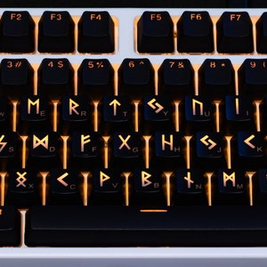 Rune Keycap Set, Elder Futhark Runes, Artisan Keycaps, Custom Keys for ...