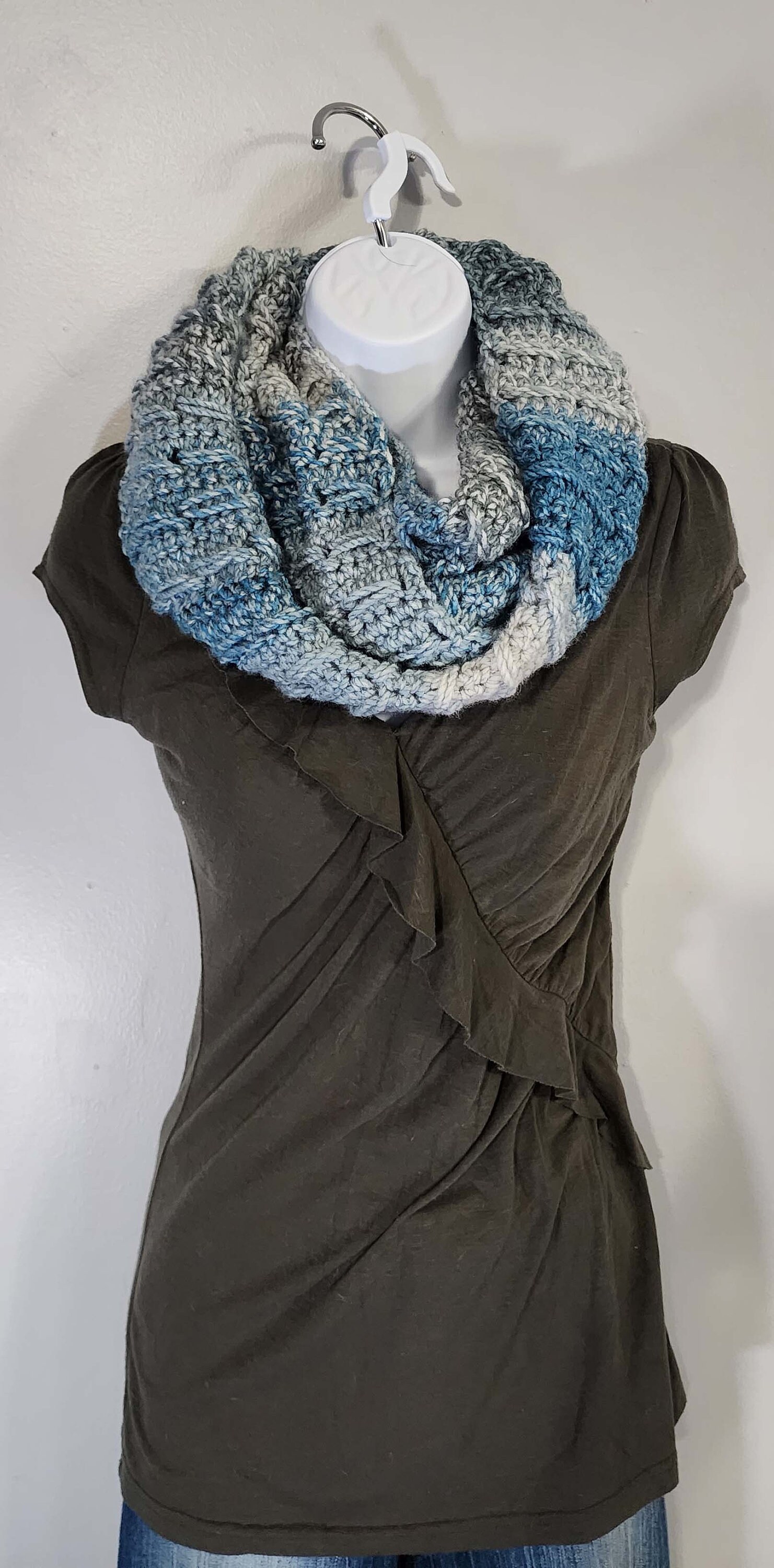 Double Cross Infinity Scarf Crochet Pattern, PDF Pattern, Circle Scarf ...