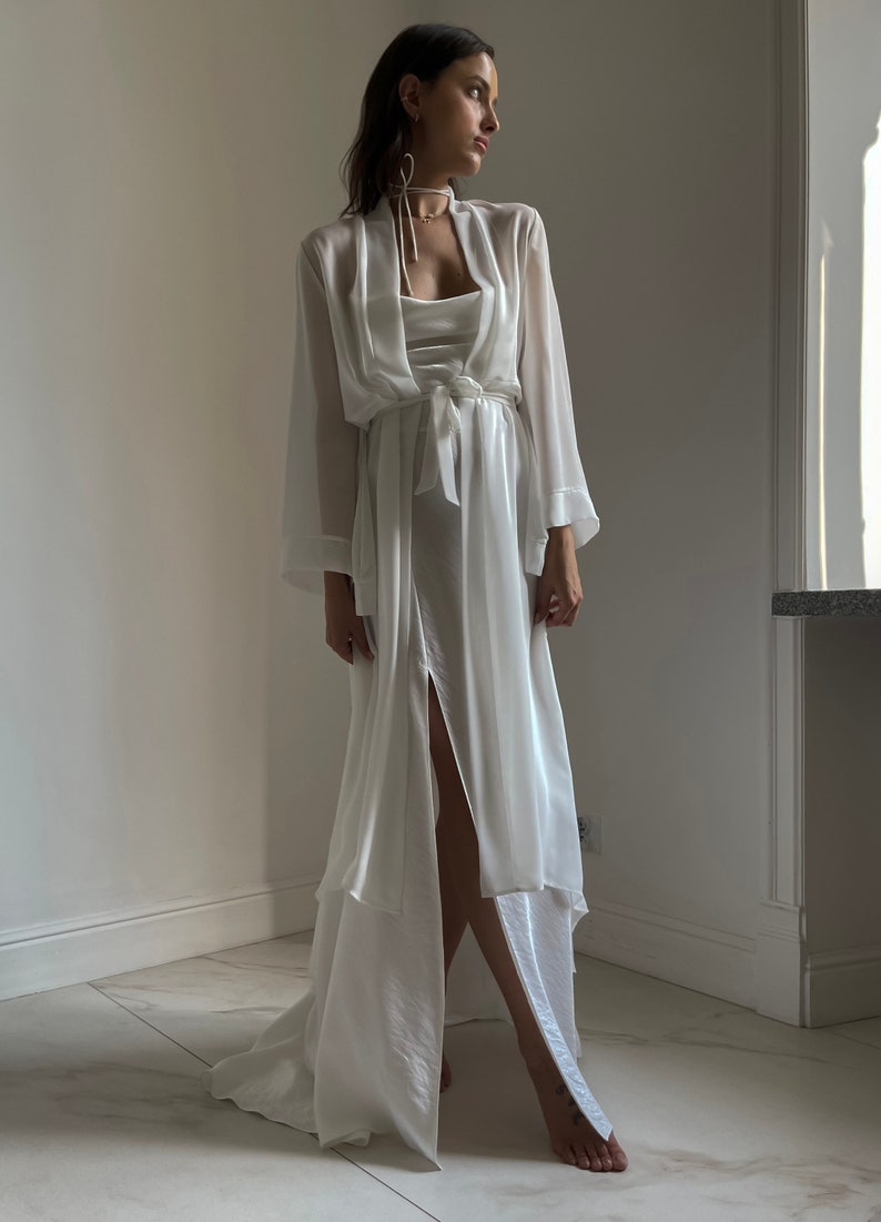 Boudoir Transparent Maxi Robe Robes for Women Sheer Chiffon Robes - Etsy