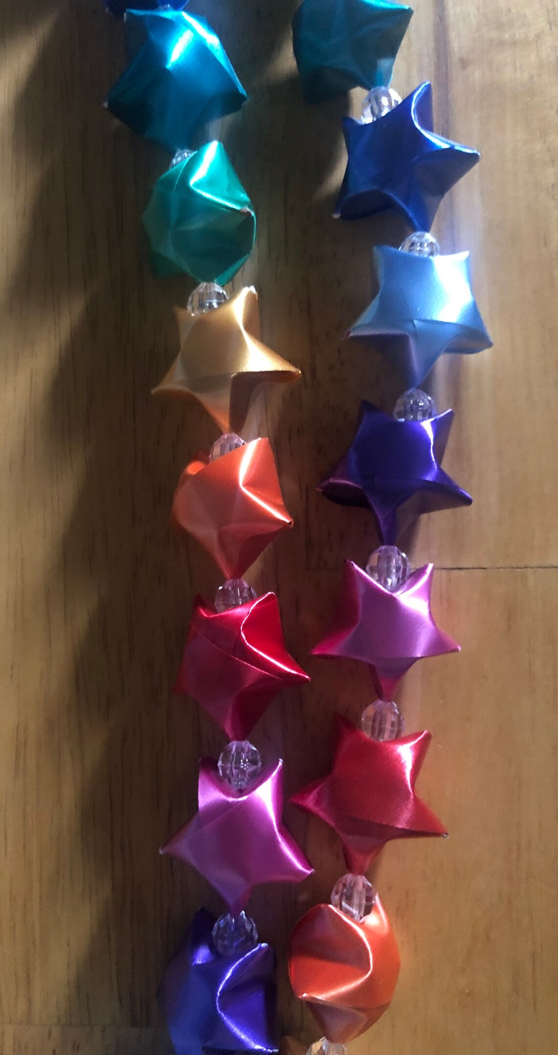 Rainbow Origami Star Lei Garland for Graduation Colorful - Etsy