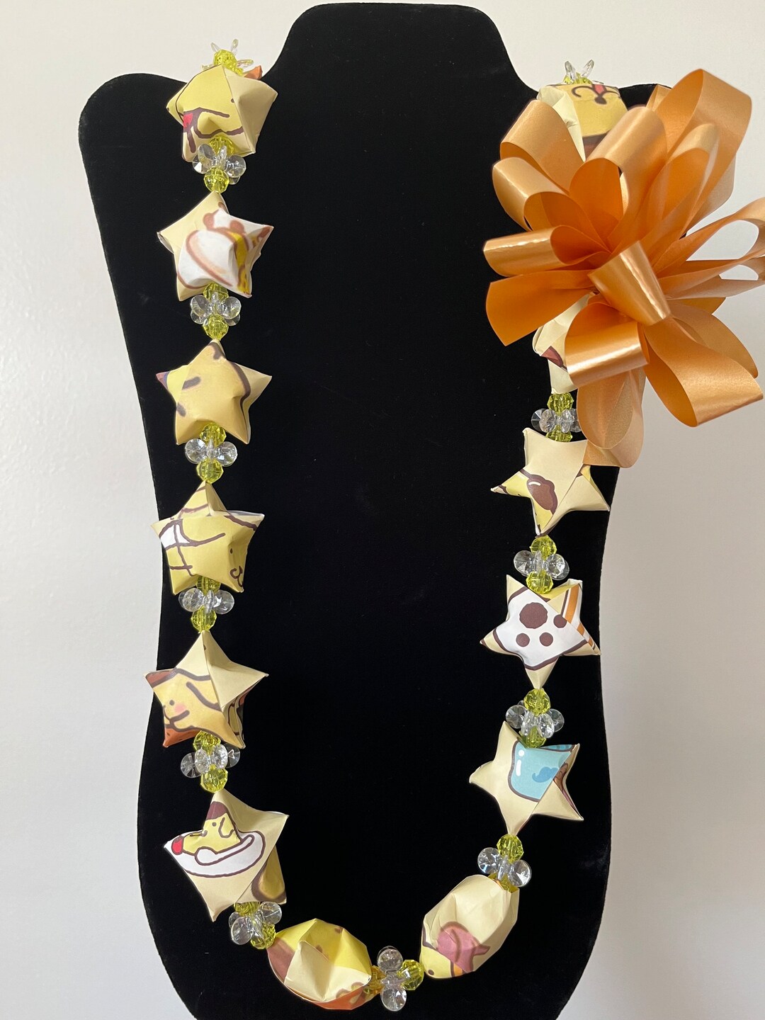 Yellow Pompompurin Graduation Lei With Sunburst Beads- Star Lei - Etsy