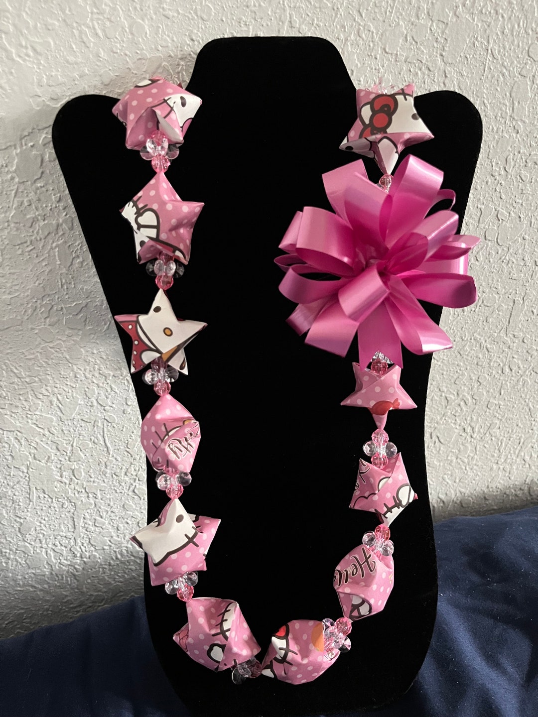 Pink Hello Kitty Graduation Lei With Sunburst Beads Star Lei - Etsy