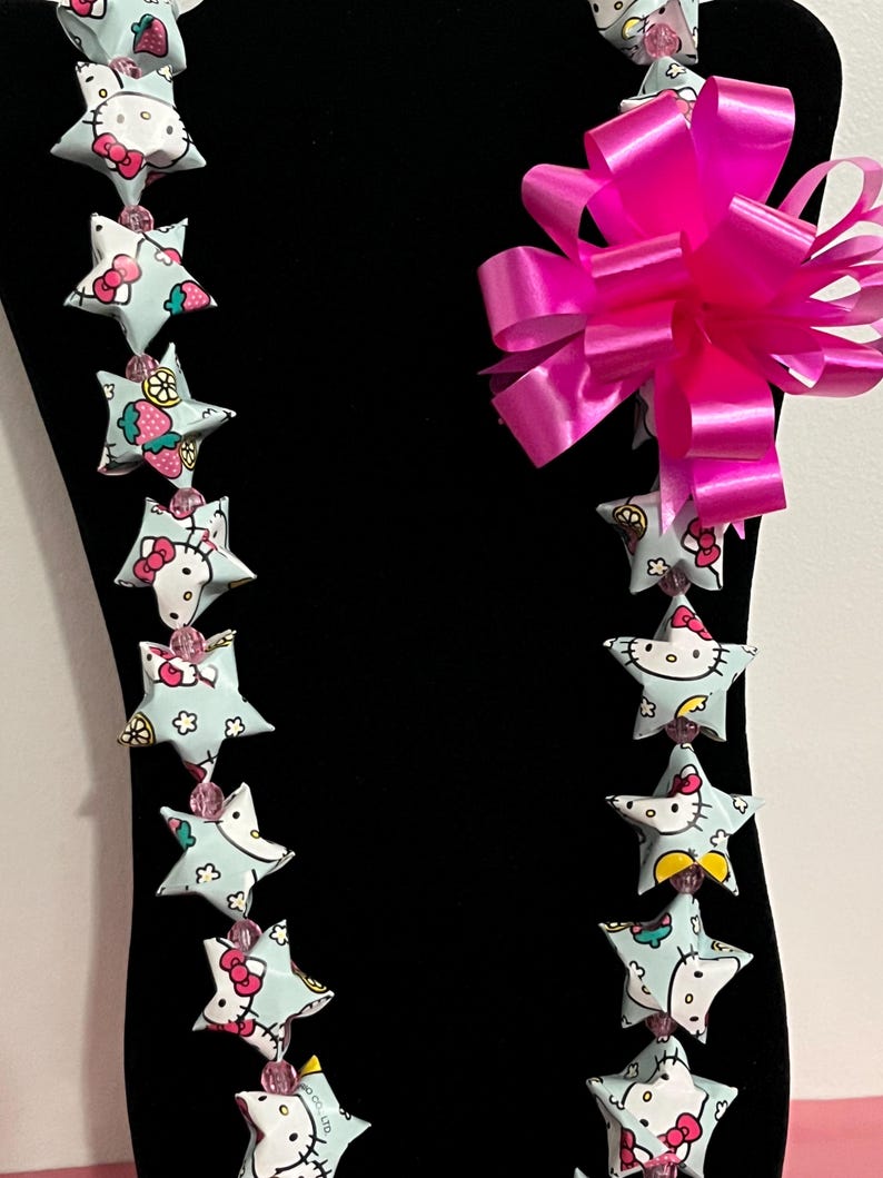 Mint Blue Hello Kitty Graduation Lei - Star Lei - Etsy