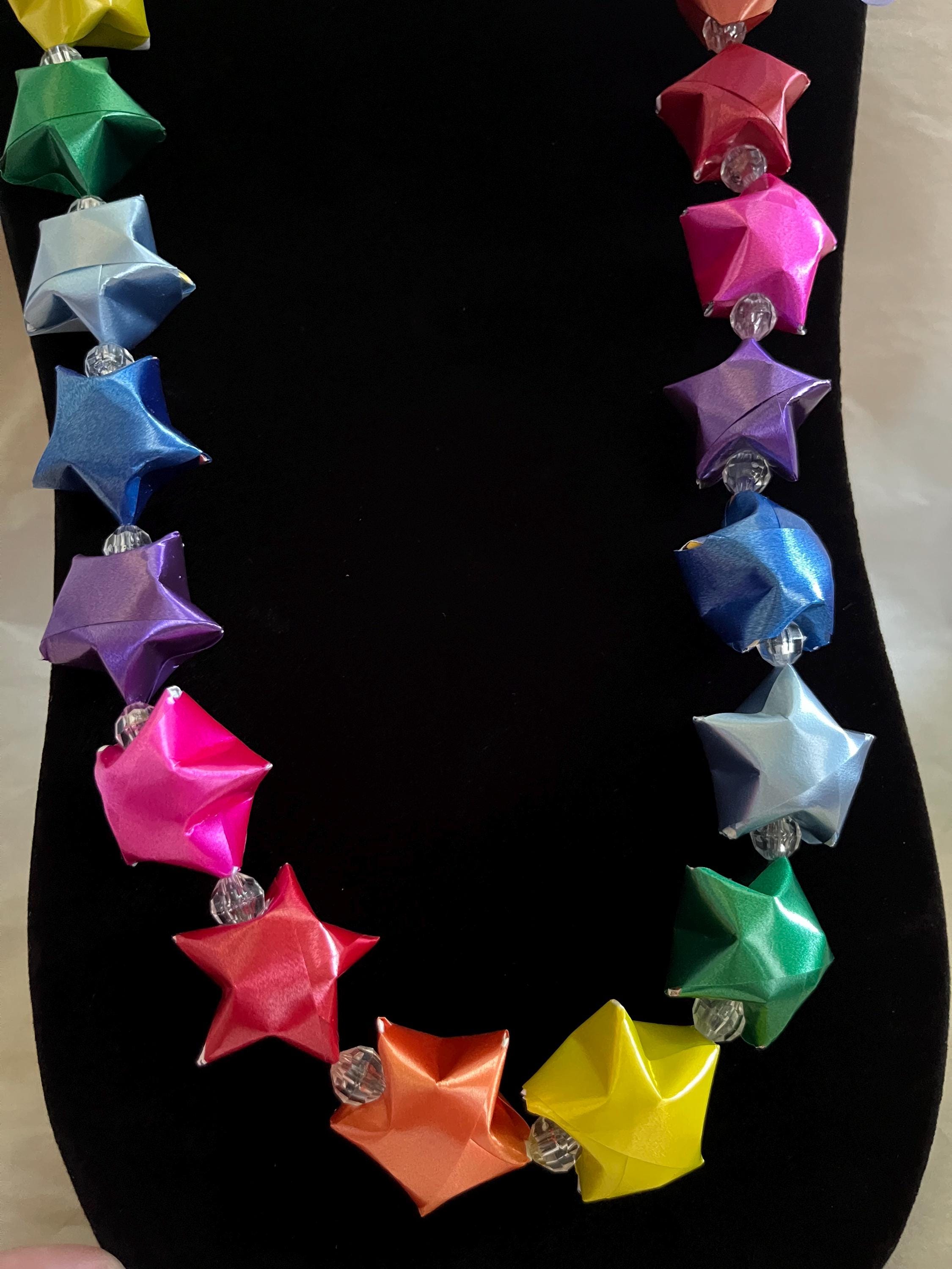 Rainbow Origami Star Lei Garland for Graduation - Etsy