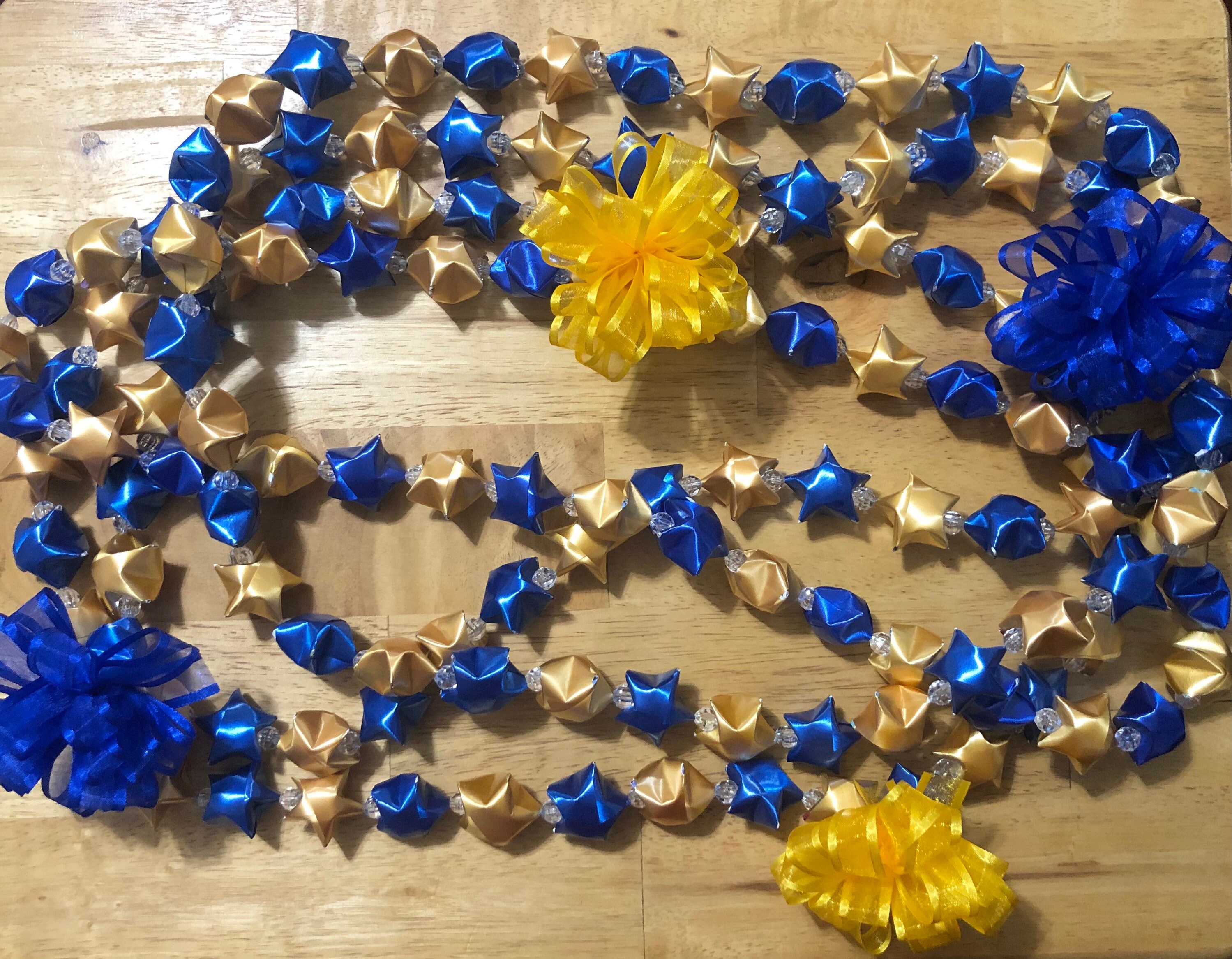 Graduation Lei Big Origami Star Lei Custom Colors - Etsy