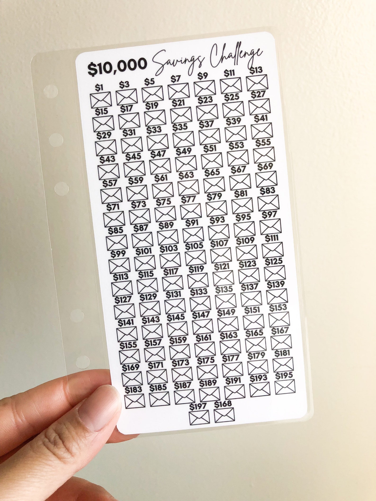 A6 100 Envelope Savings Challenge Dashboard Divider Budget - Etsy