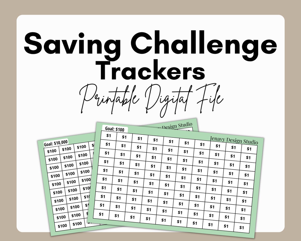 Printable Green Savings Challenge Budget Book Inserts for A6 - Etsy