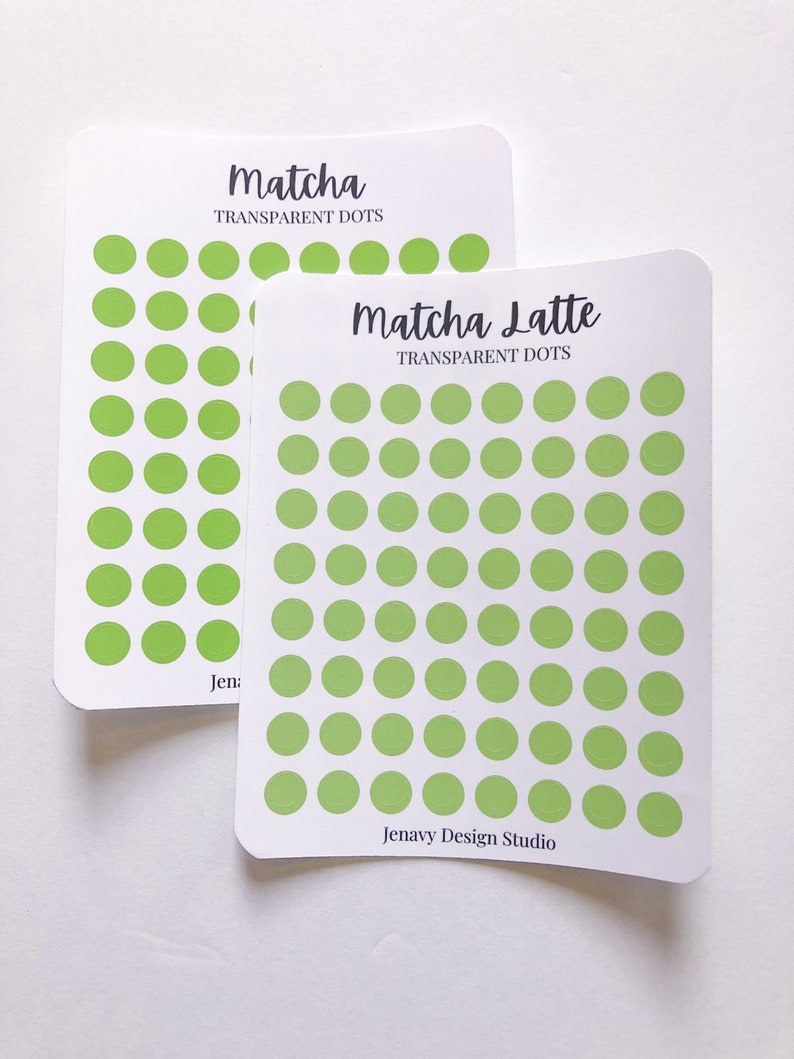 Mini Semi Transparent Dot Stickers | Multi Color Sticker Sheet ...