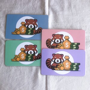 A5 Red Panda Savings Challenge Binder With Cash Envelopes and Reusable ...