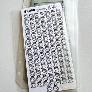 5K Total | A6 100 Envelope Savings Challenge Dashboard | Budget Binder ...
