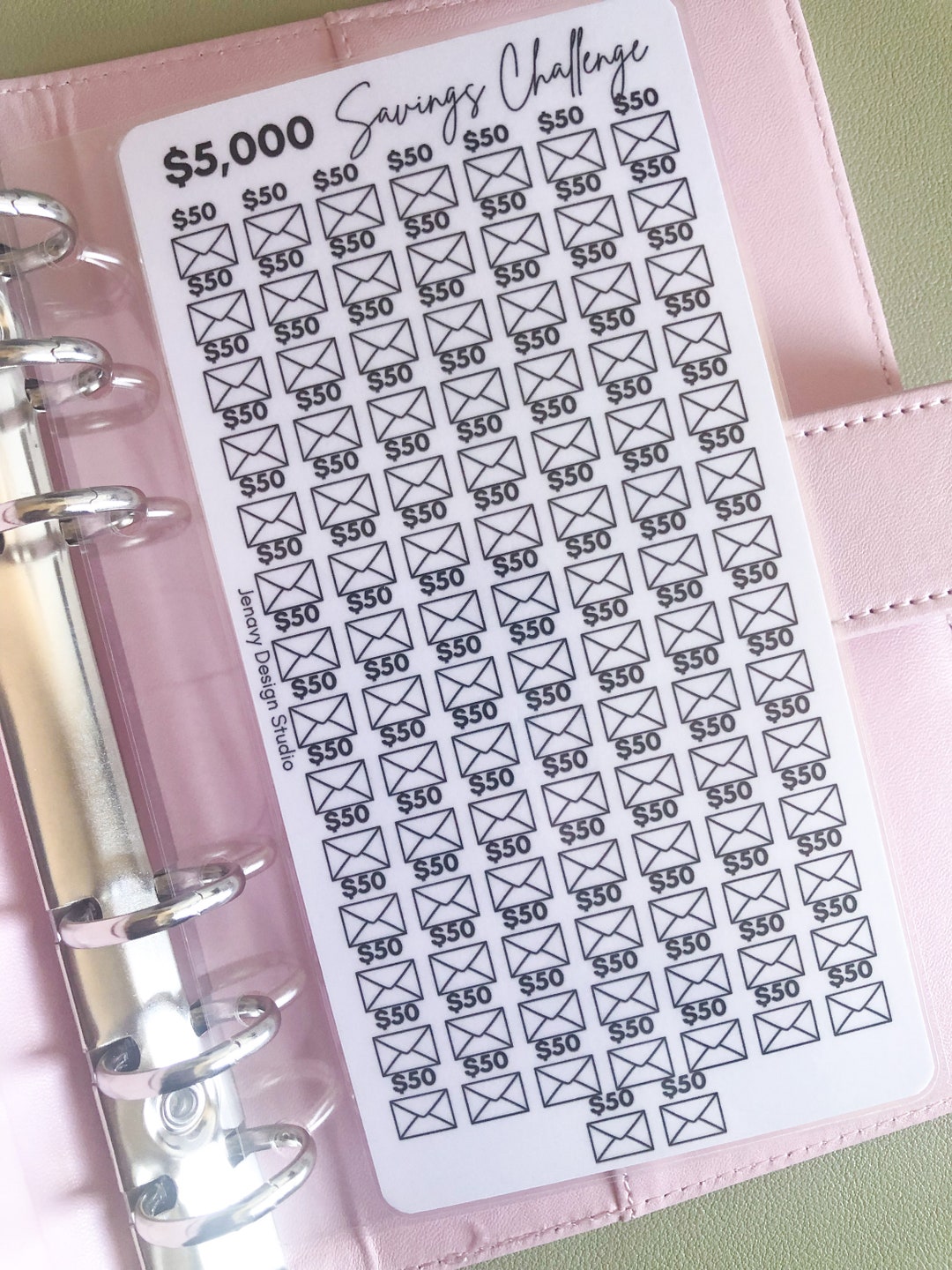 5K Total A6 100 Envelope Savings Challenge Dashboard Divider - Etsy