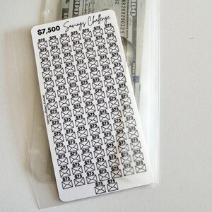 7K Total | A6 100 Envelope Savings Challenge Dashboard | Budget Binder ...