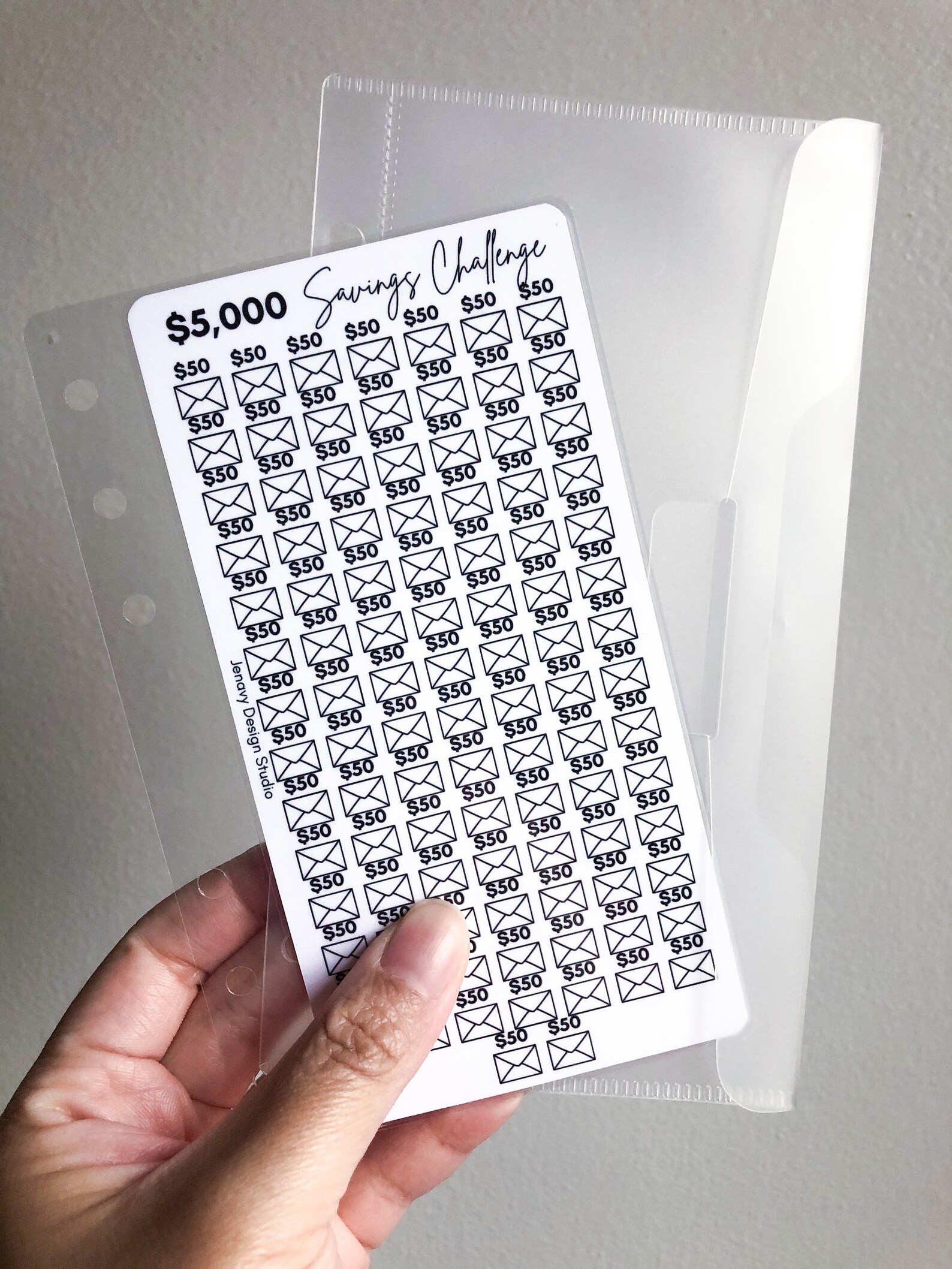 5K Total A6 100 Envelope Savings Challenge Dashboard Budget Binder ...