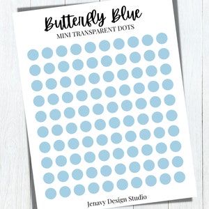 Mini Semi Transparent Dot Stickers | Multi Color Sticker Sheet ...
