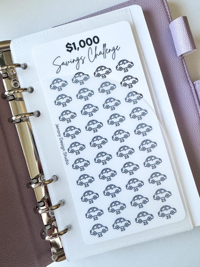 10k Car Savings Challenge Tracker for A6 Budget Binder for Maintenance ...