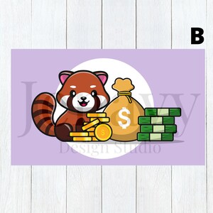 A5 Red Panda Savings Challenge Binder With Cash Envelopes and Reusable ...