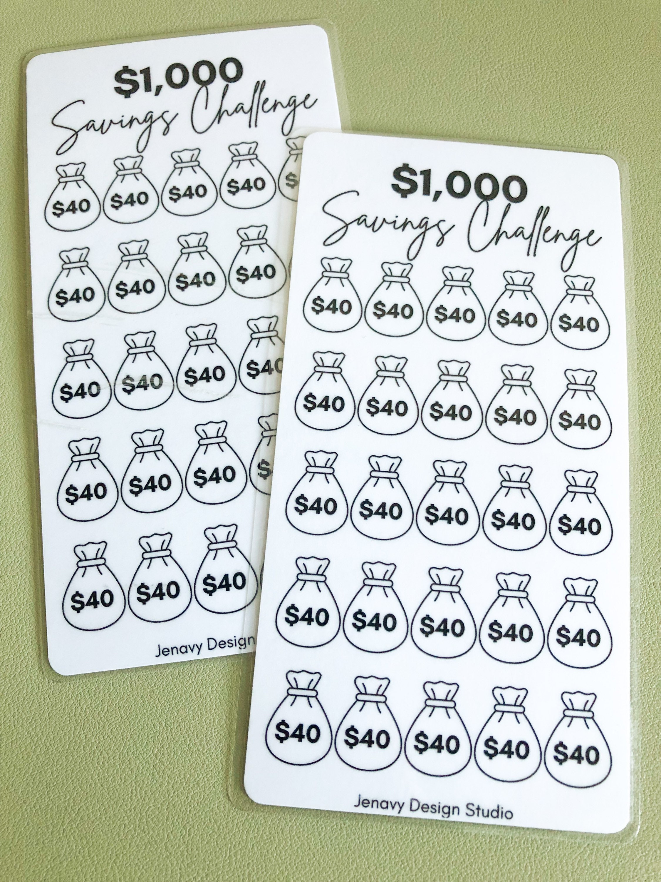 1000 Dollars Savings Challenge Dashboard Divider A6 Budget - Etsy
