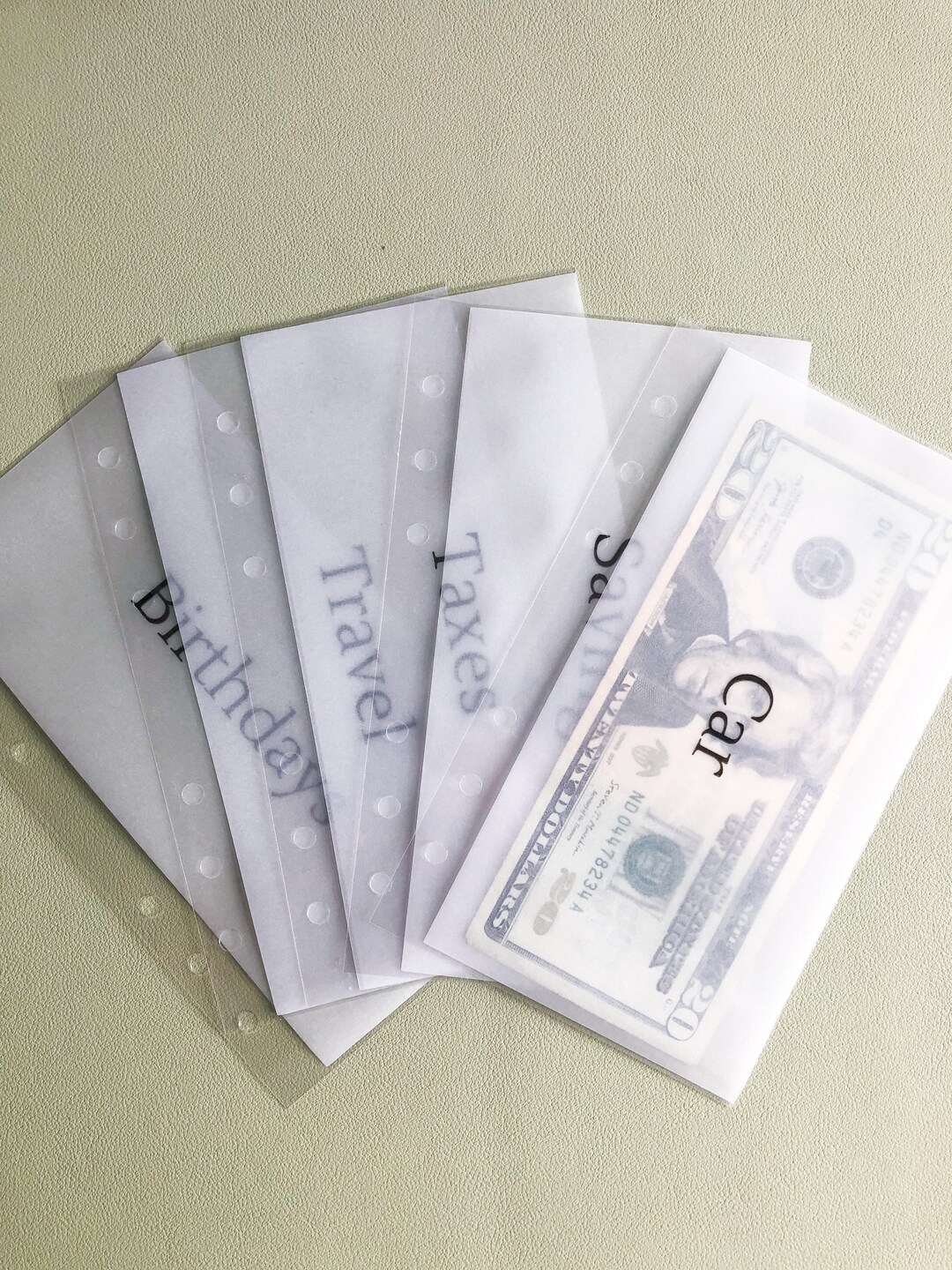 SET OF 6 Personalize Label Frosted Cash Envelopes for A6 Budget Binder ...