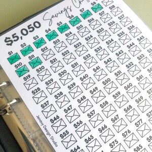 5K TOTAL 100 Envelope Savings Challenge Binder Set Budget Binder ...