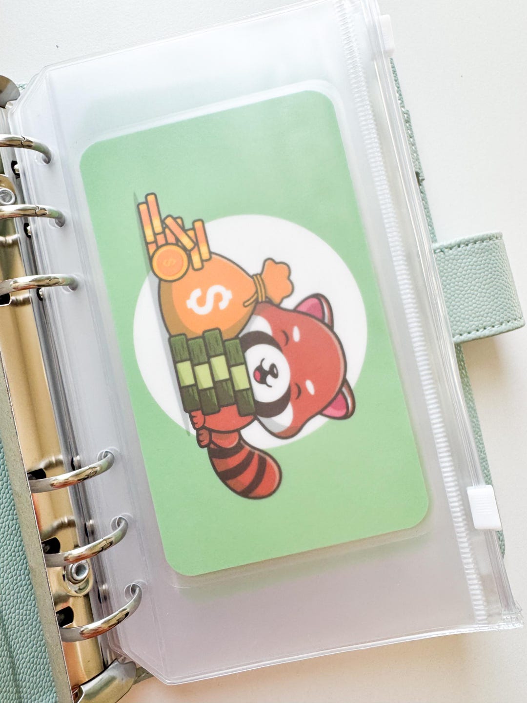Red Panda Savings Challenge Binder With Envelopes and Reusable Insert ...