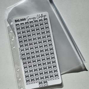 10K Total | A6 100 Envelope Savings Challenge Dashboard | Budget Binder ...