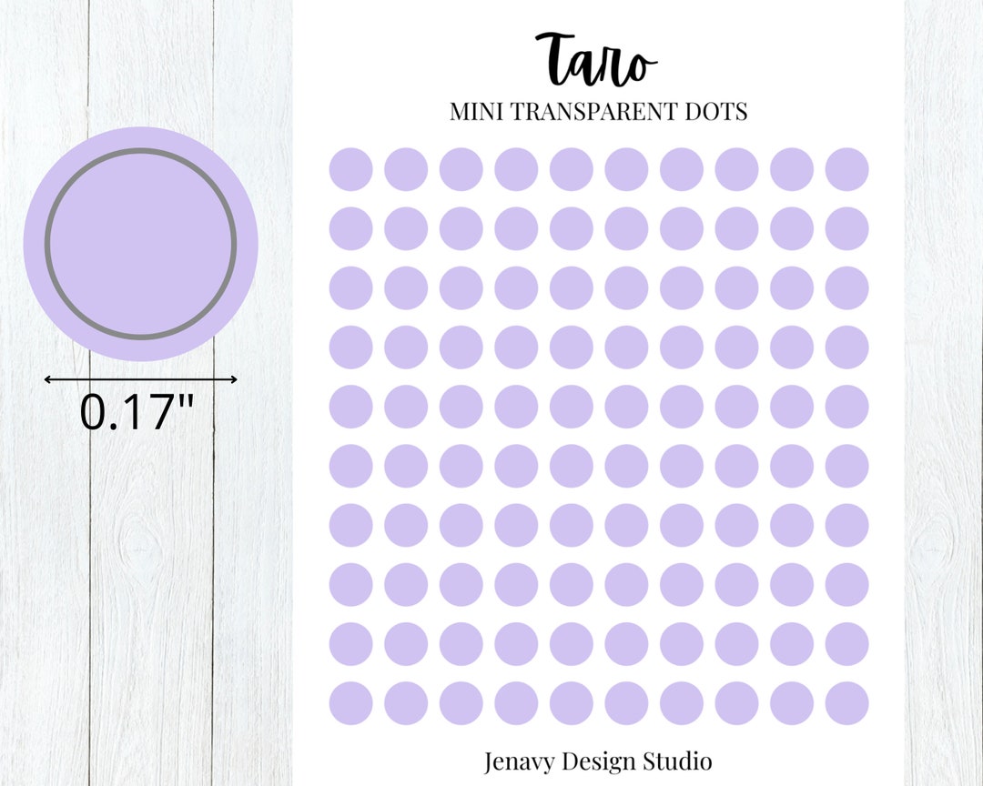 Mini Semi Transparent Dot Stickers | Multi Color Sticker Sheet ...