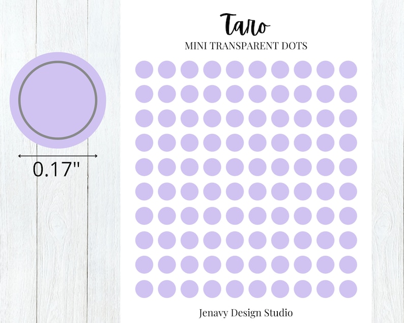 Mini Semi Transparent Dot Stickers Multi Color Sticker Sheet - Etsy