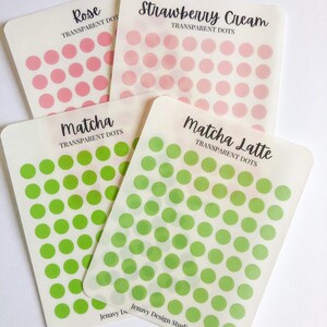 Mini Semi Transparent Dot Stickers Multi Color Sticker Sheet - Etsy