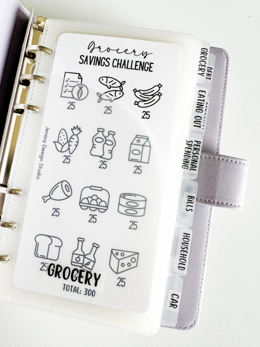 Essential Sinking Funds Savings Challenge Binder A6 Personal Laminated ...