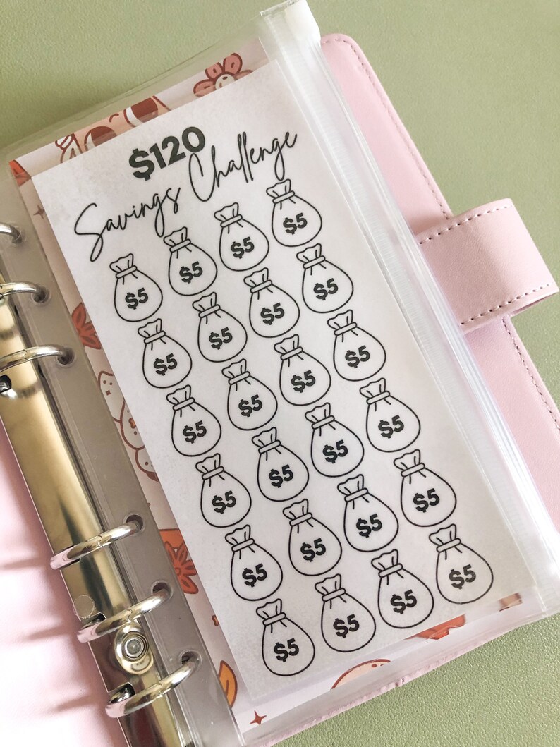 A6 5 to 20 Dollar Savings Challenge Dashboard Divider Budget - Etsy