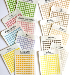 Mini Semi Transparent Dot Stickers | Multi Color Sticker Sheet ...