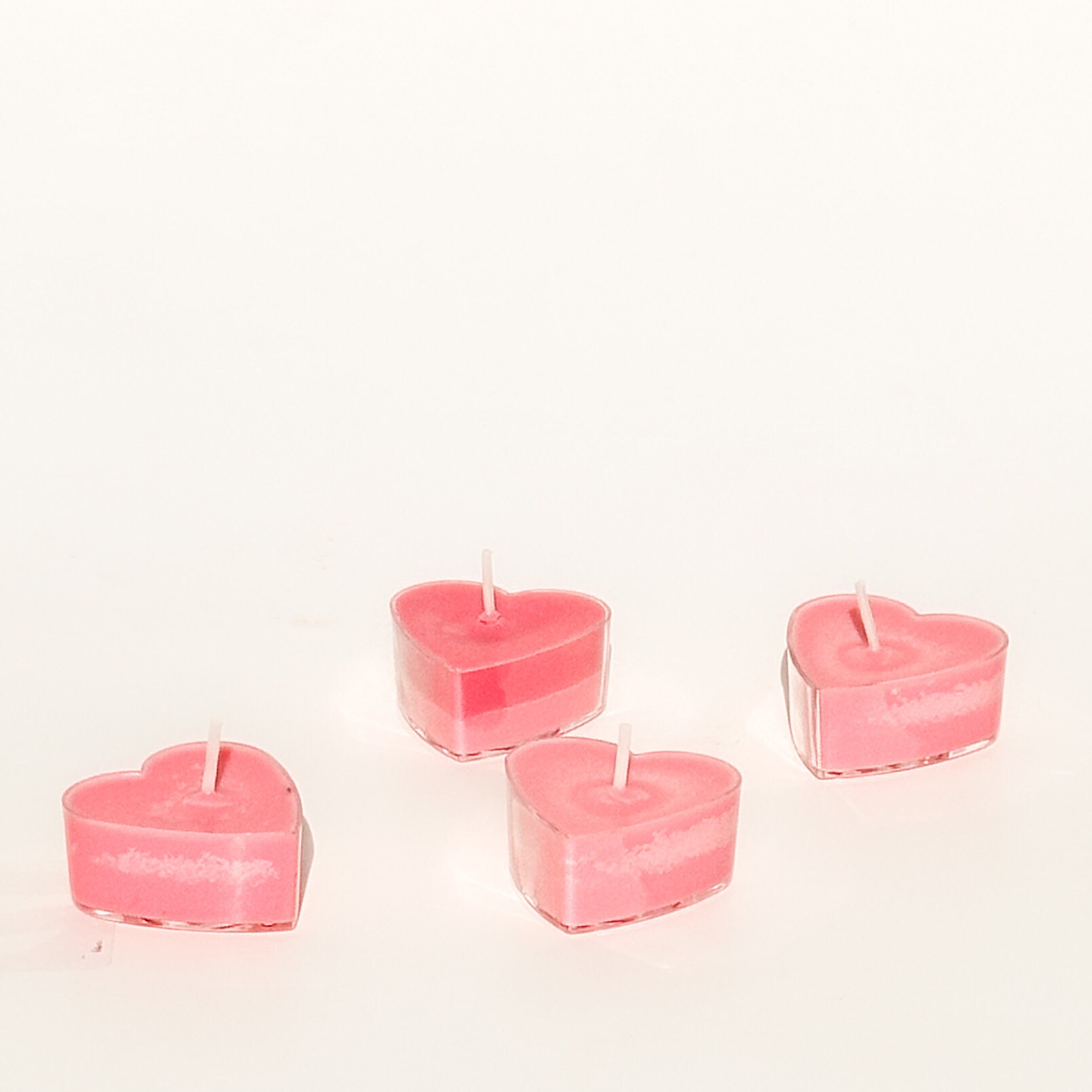 HEART SHAPED Tealights Candles Valentine's Day Gift Set of 4 Home Decor ...