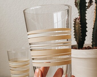 Striped Glassware | Etsy