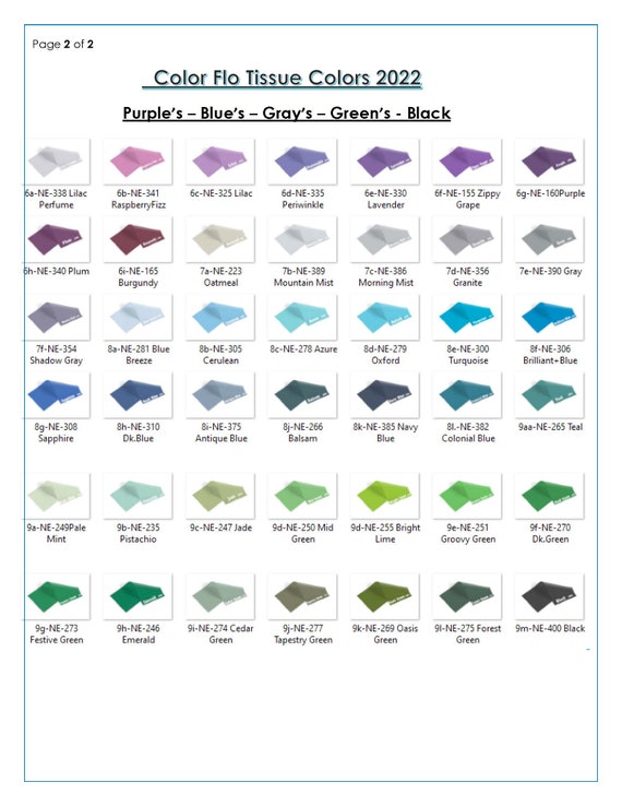 48 Sheets Colored Tissue 20 X 30 Color Flo Pakappeal by G - Etsy
