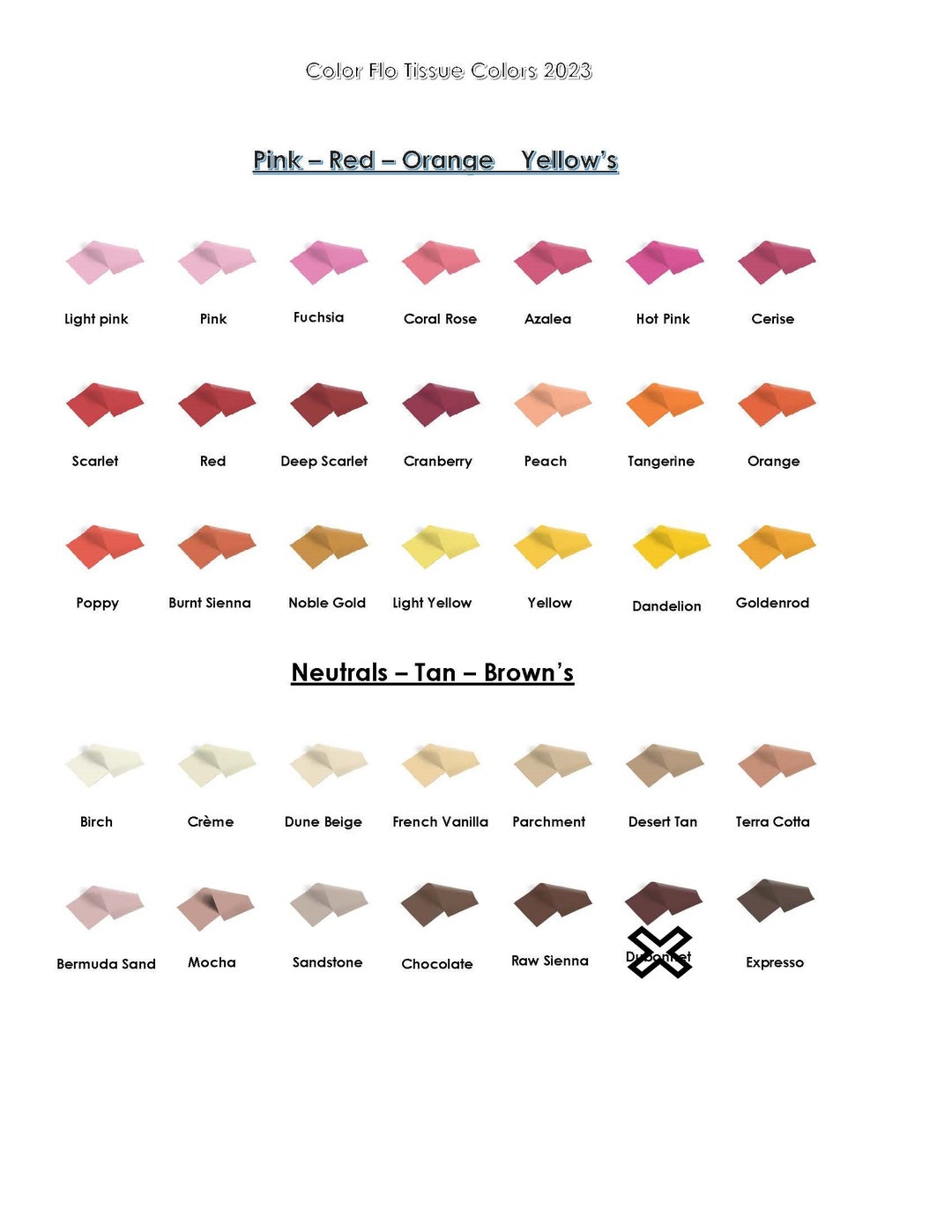 48 Sheets - Colored Tissue - 20 X 30 Color Flo - Pakappeal by G & C Box ...