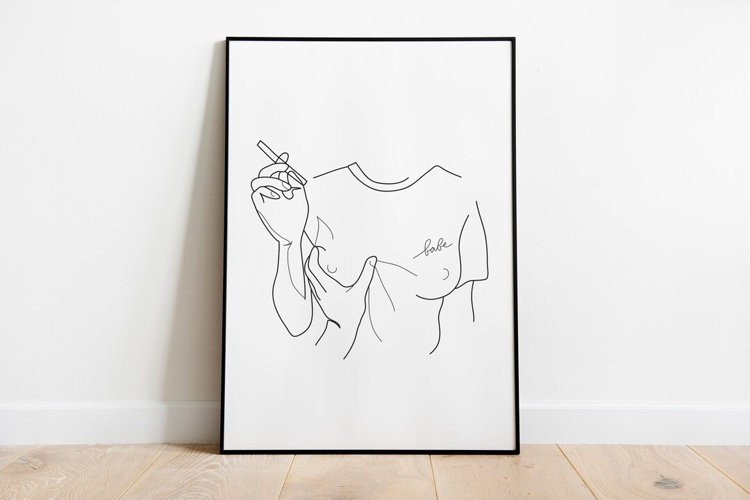 Line Art Print, Baddie, Woman, Minimalist Art, Modern, Home Wall Decor ...