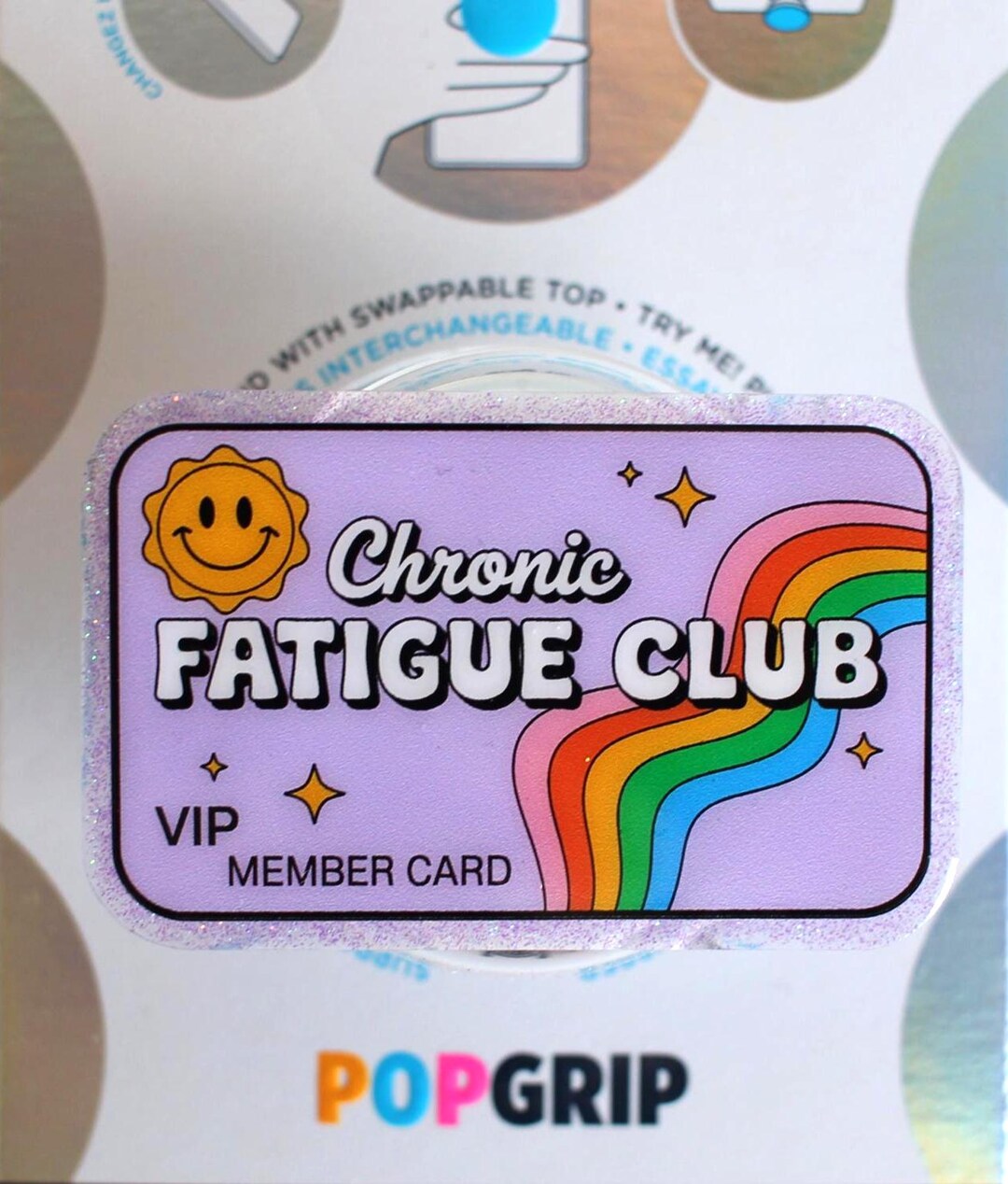 Chronic Fatigue Membership Card Kindle Grip , Handmade Acrylic Resin ...