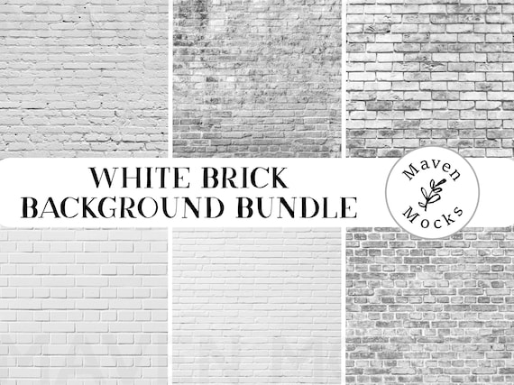 6 White Brick Backgrounds / Backdrop / Paper / Brick Wall - Etsy