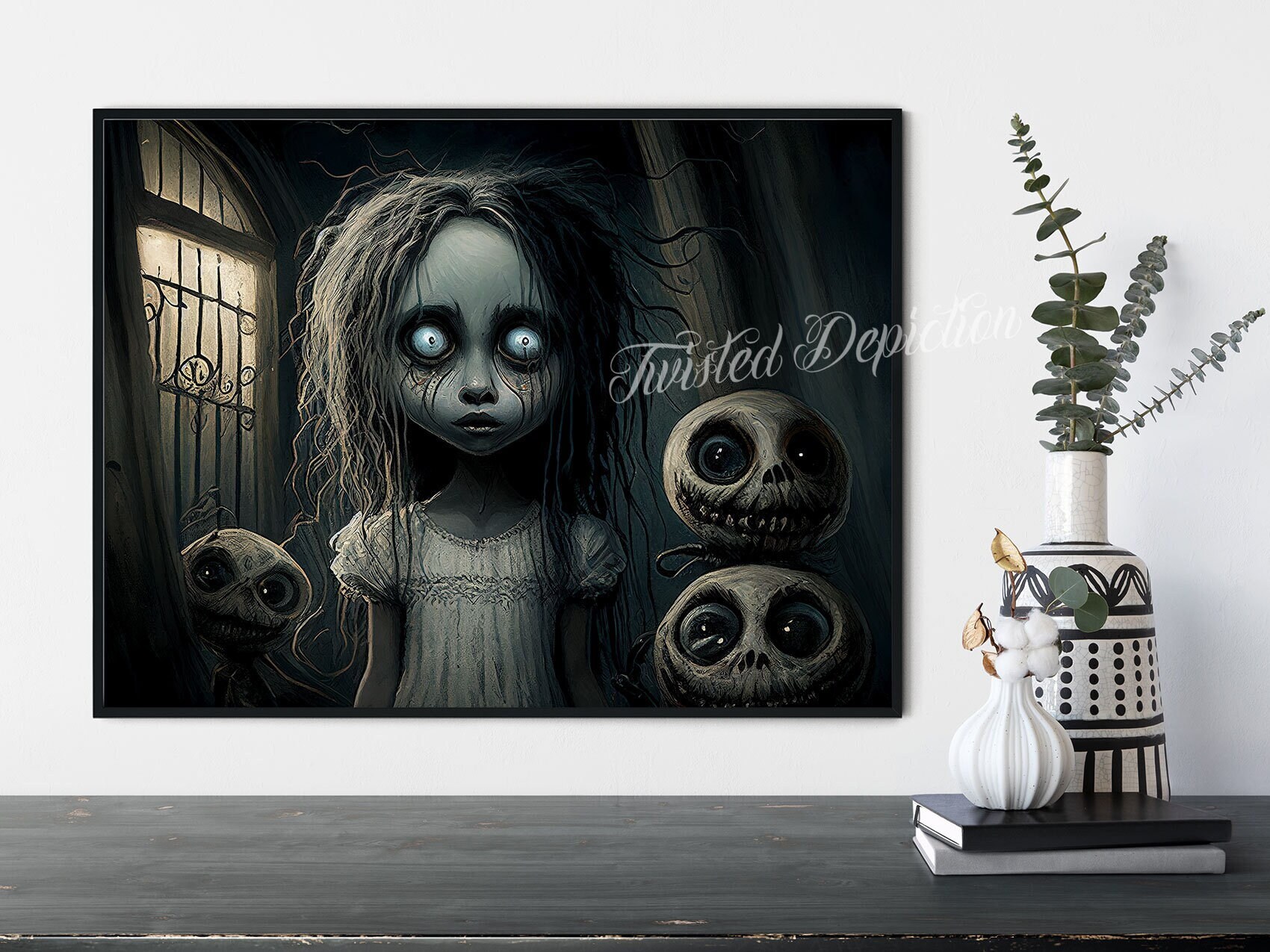 WRONG CROWD, Gothic Art, Horror Art, Creepy Art. Framed Fine Art ...